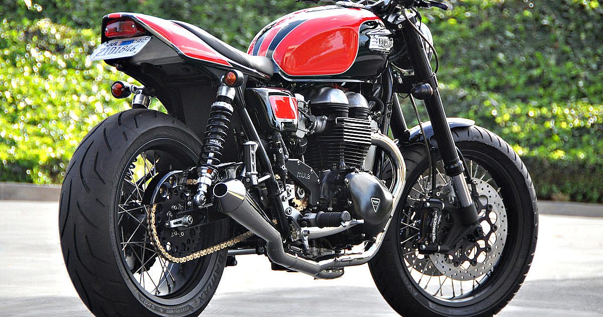 Mule's fiery red Triumph café roadster | Bike EXIF