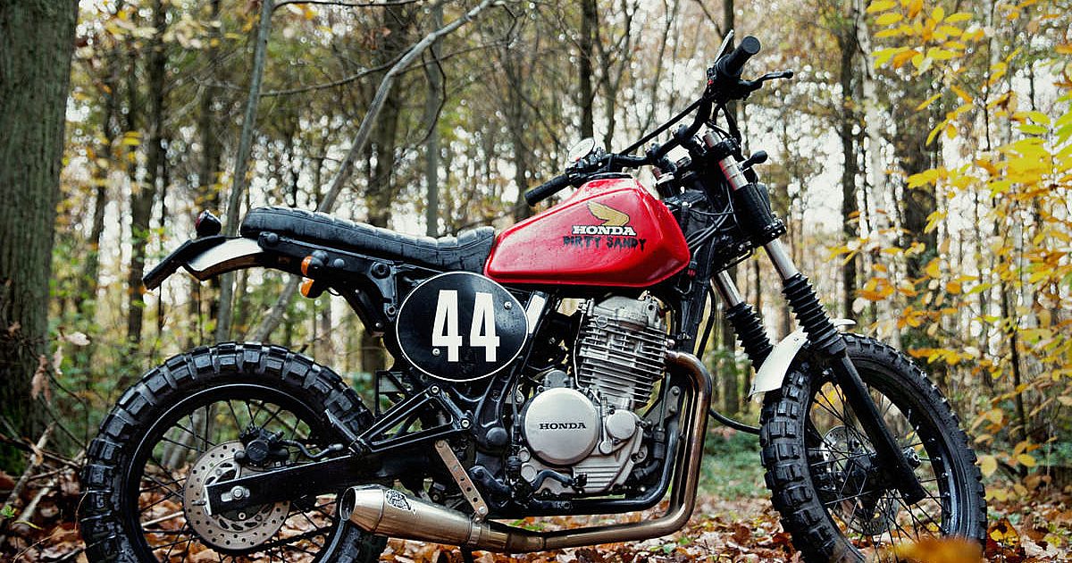 Dirty Sandy: 4h10's custom Honda dual sport | Bike EXIF