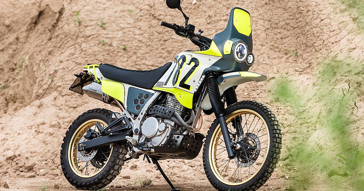 Neon ADV: North East Custom's Honda NX650 Dominator | Bike EXIF