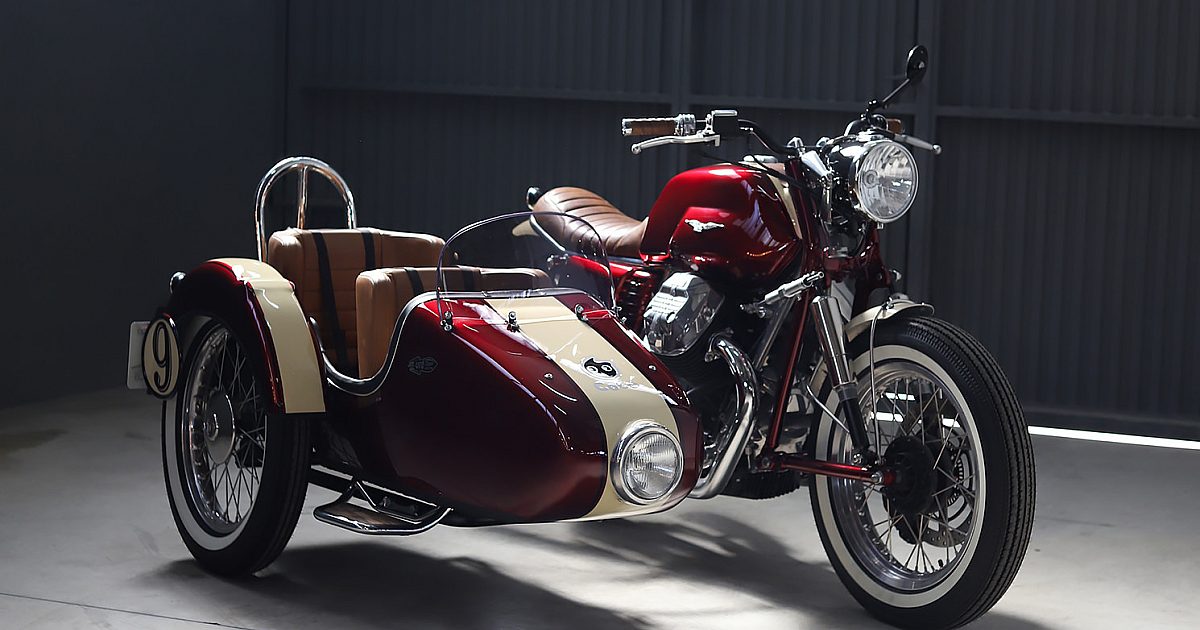 Family Wagon: A four-up Moto Guzzi V7 sidecar rig from Madrid | Bike…